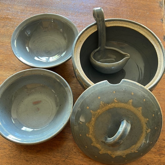 Hand Crafted | Kitchen | Vtg Pottery Soup Tureen Bowl Set | Poshmark